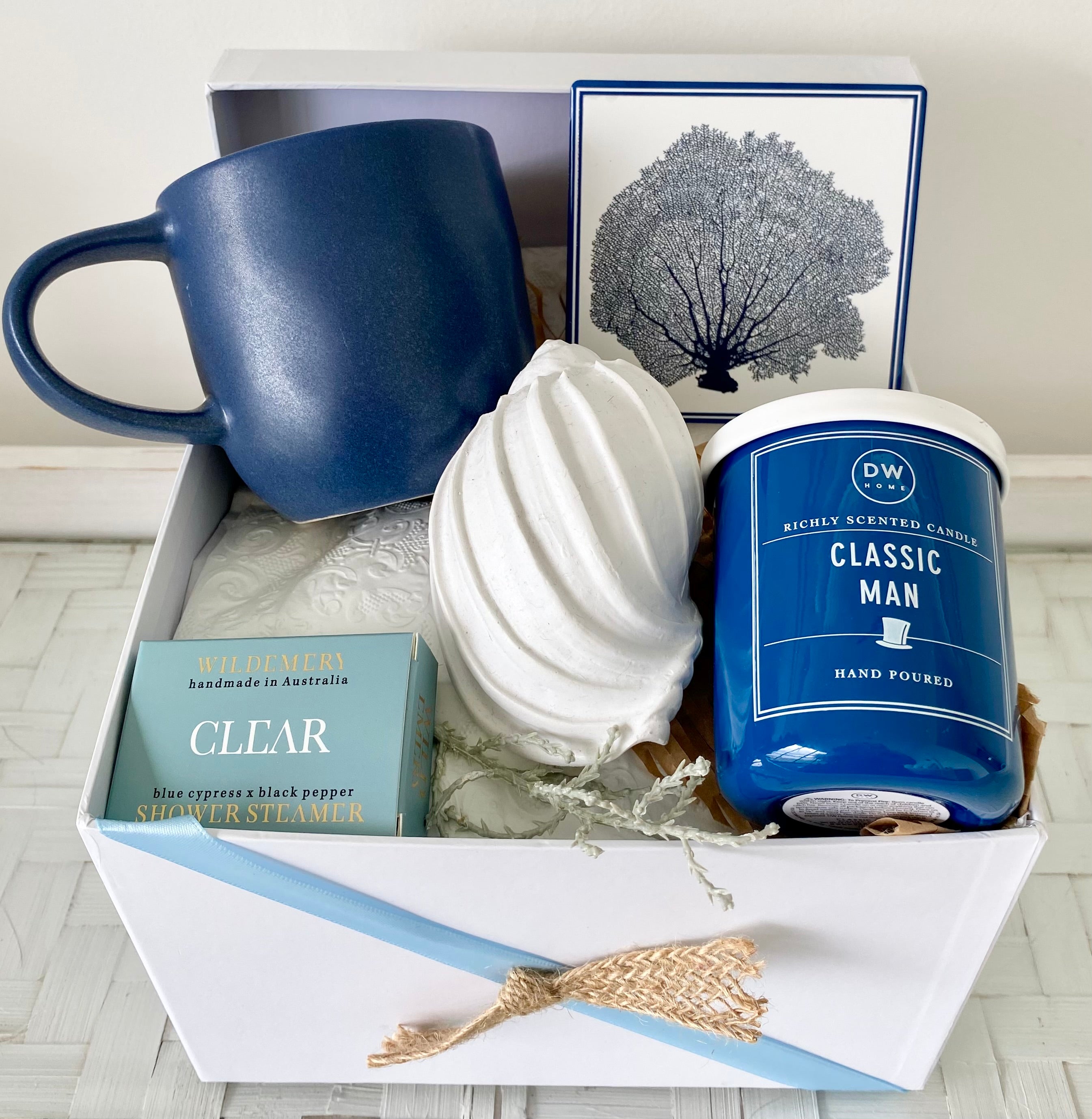 Clear Coastal Male Gift Box Pamper Hamper Birthday, Thank you, Get Wel ...