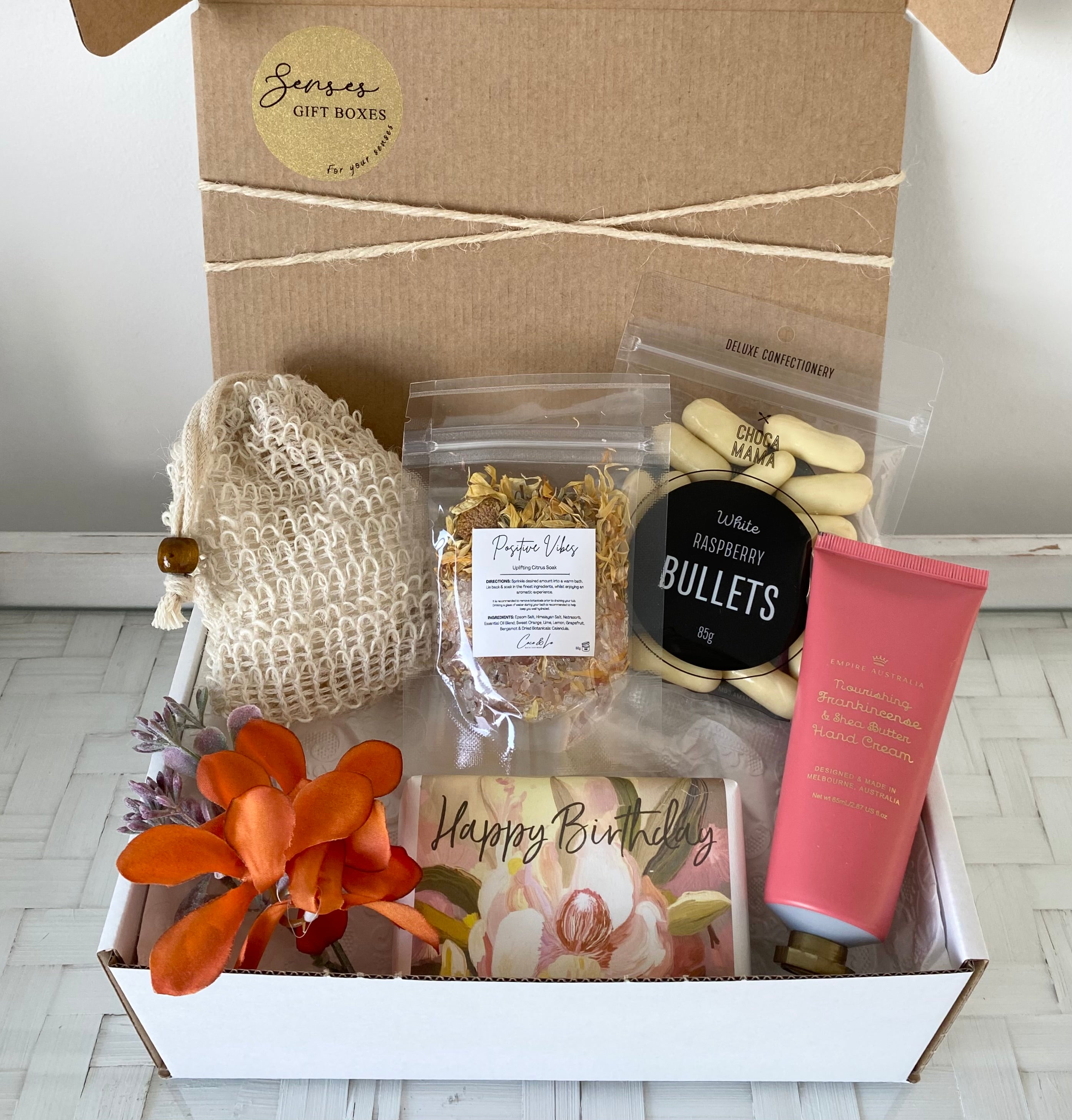 Happy Birthday Pamper Hamper Gift Box Medium Signature Range – Senses ...
