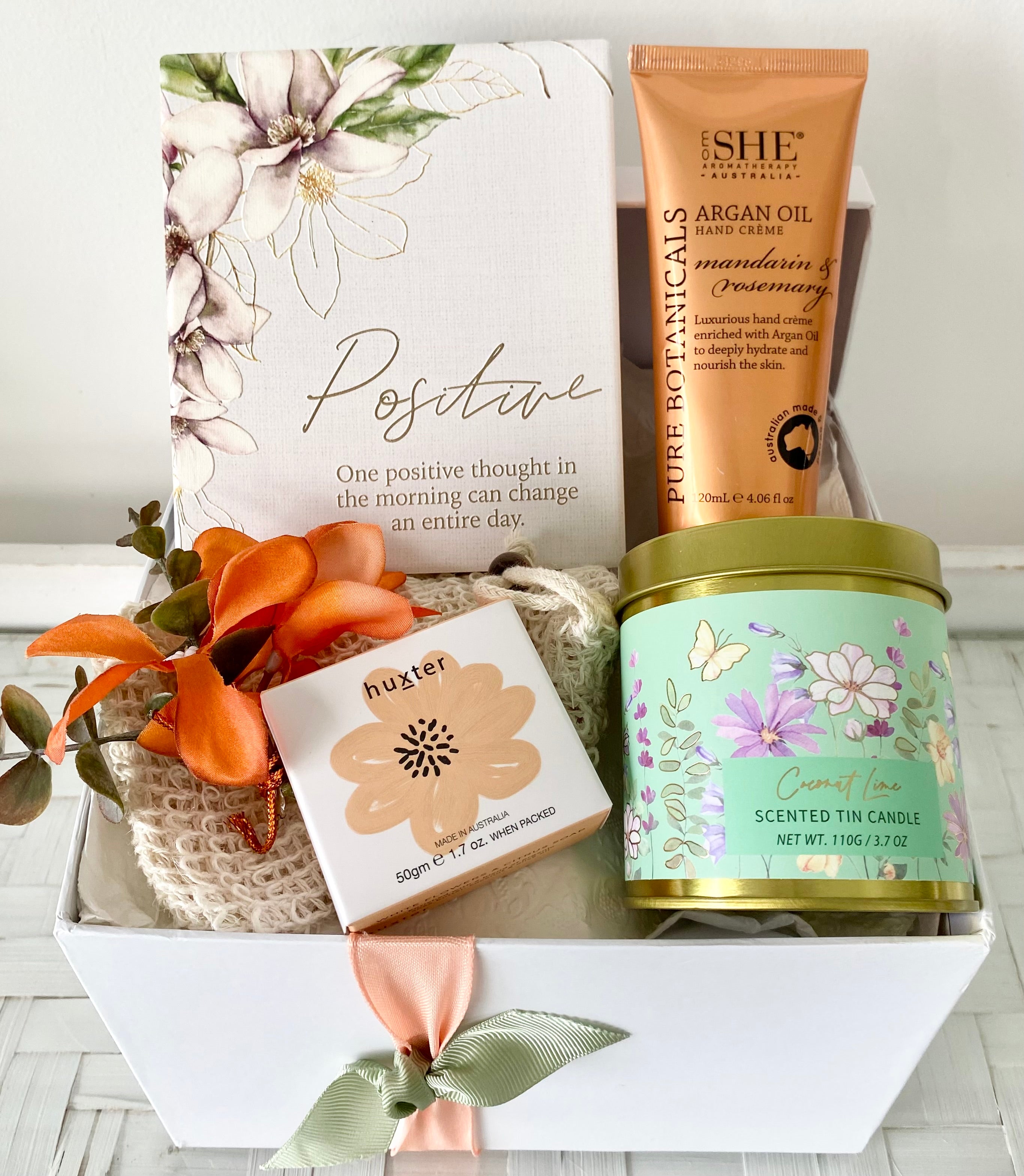 Inspirational Positive Self Care Hamper Box Thinking Of You, Birthday ...